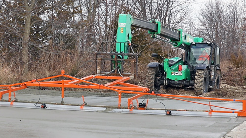 Telehandler-Powered Concrete Screeds & Gravel Graders for Sale